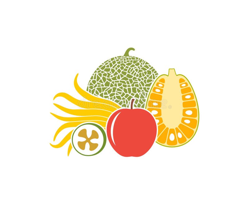 Jack Fruit Logo. Isolated Jack Fruit on White Background Stock Vector ...