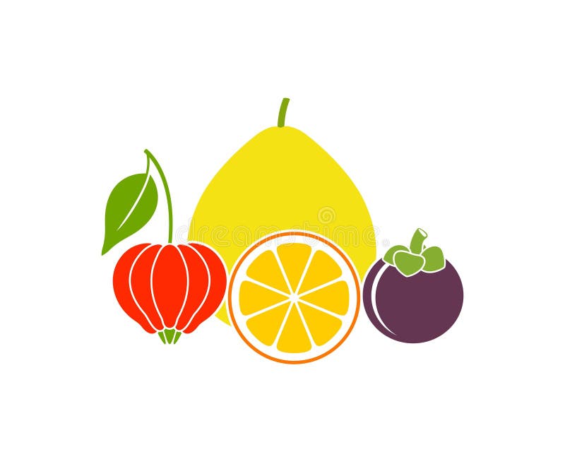 Fruit Logo. Isolated Fruit on White Background Stock Vector ...