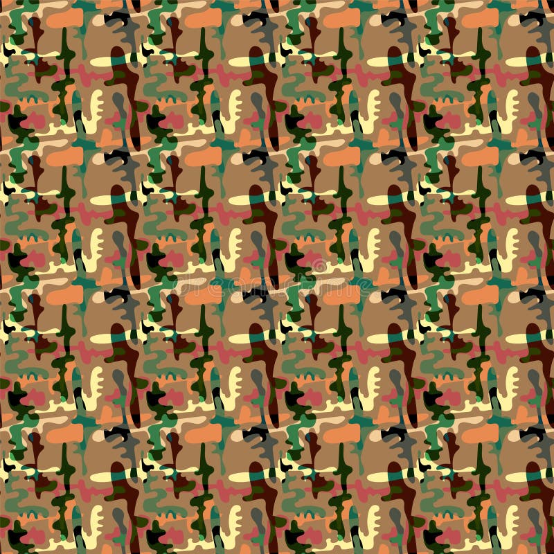 Urban Seamless Pattern with Curved Geometry Elements Stock Vector ...