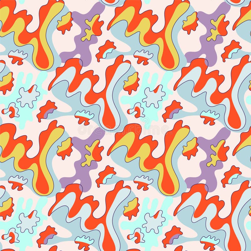 Abstract Psychedelic Colorful Pattern for Textile, Texture or Another ...