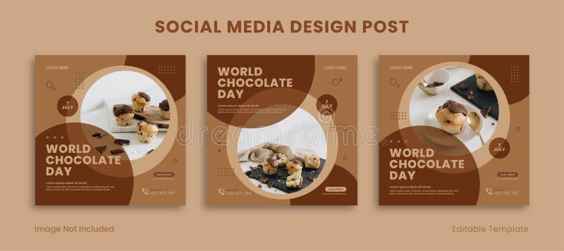 WebSet of Editable Social Media Instagram Design Post with Circle and ...