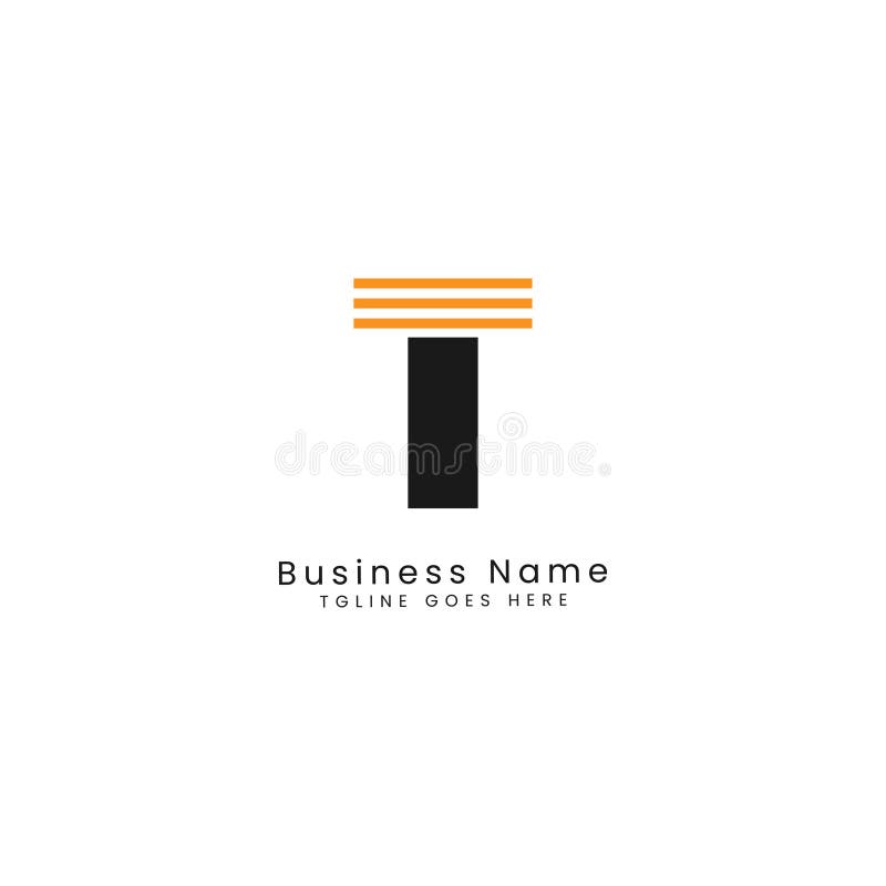 T Letter Stock Illustration with Geometric Lines Vector Logo. Alphabet ...