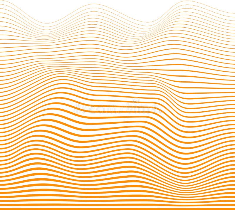 Orange Vector Abstract Wave Illustration for Web Design and Posts ...