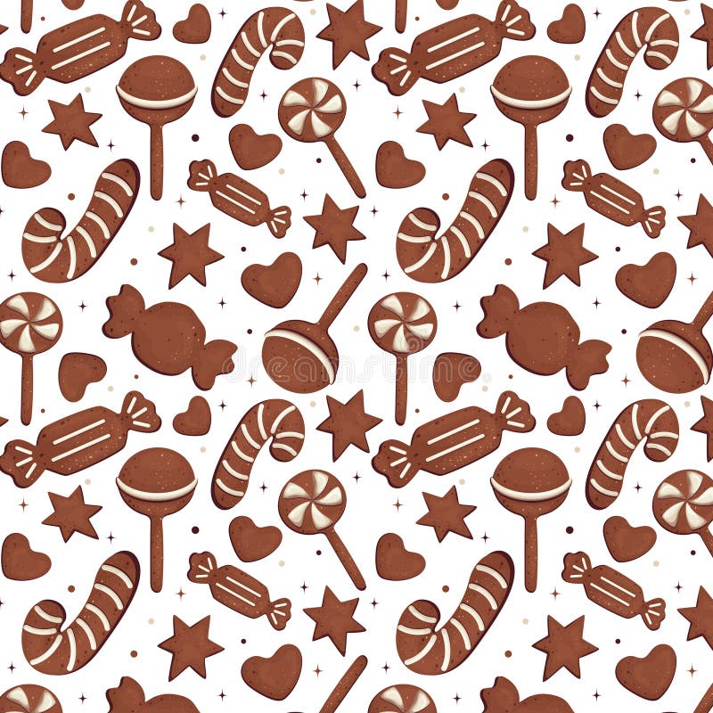 Gingerbread Pattern, Sweets Stock Vector - Illustration of cookies ...