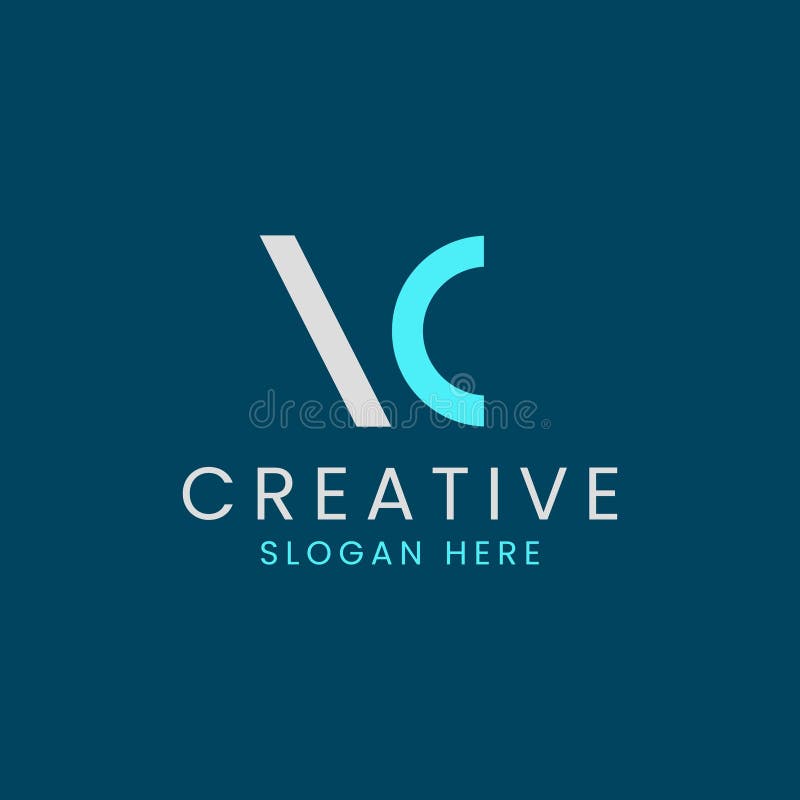 Creative and Modern Letter VC Logo Design Vector Image Stock Vector ...