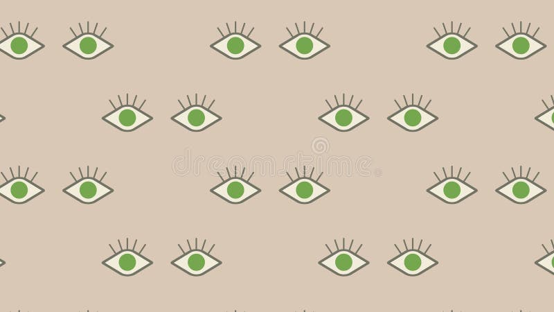 Seamless Abstract Pattern with Green Eyes Stock Vector - Illustration ...