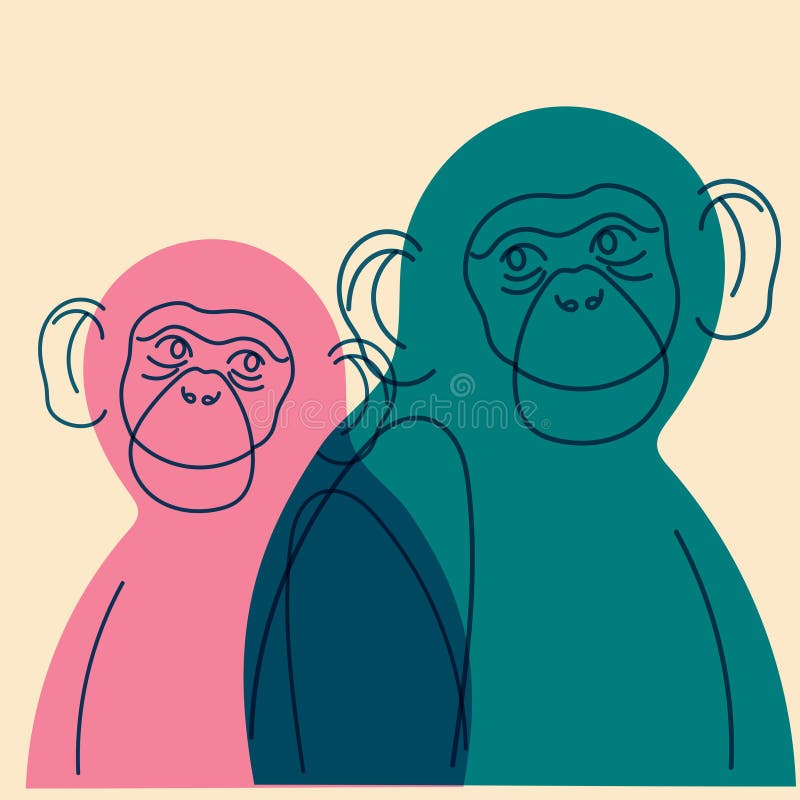 Monkey. Avatar, Badge, Poster, Logo Templates, Print Stock Vector ...