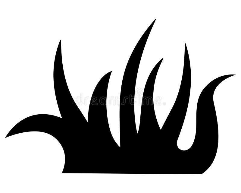 Grass Simple Color Flat Icons Vector Set Stock Vector - Illustration of ...