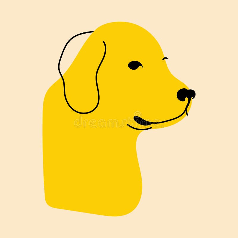 Yellow, Fancy Dog, Puppy. Vector Illustration in Flat Cartoon Style ...
