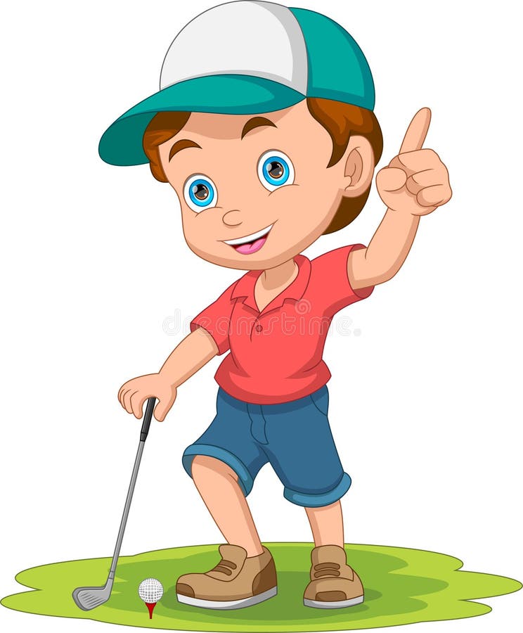 Cute Boy Playing Paragliding Cartoon Stock Vector - Illustration of ...