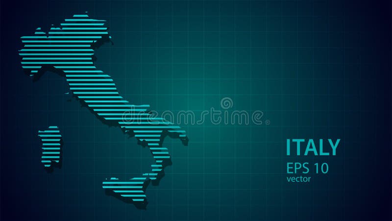 Technology Vector Map of Italy, Futuristic Modern Website Background or ...