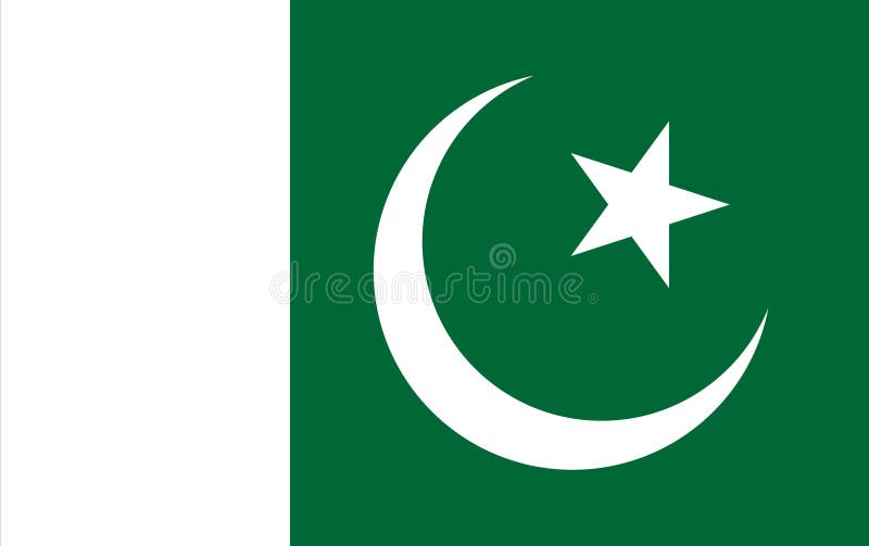 Plain Flag of Pakistan stock vector. Illustration of patriotic - 286956291