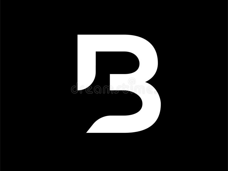 Black and White B. Modern B Logo Vector. Capital B Logo. Lettering ...