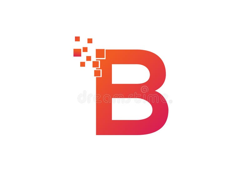 Digital B Logo. Capital B Logo. Brand Stock Vector - Illustration of ...
