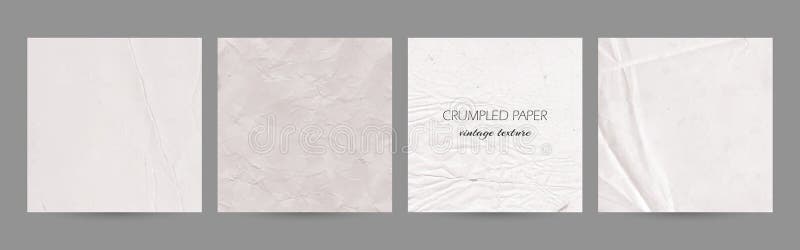 Different Textures of Neutral Crumpled Paper. Social Media Post ...