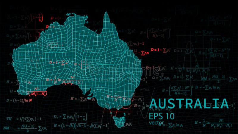 Technology Map of Australia Connection Futuristic Modern Website ...