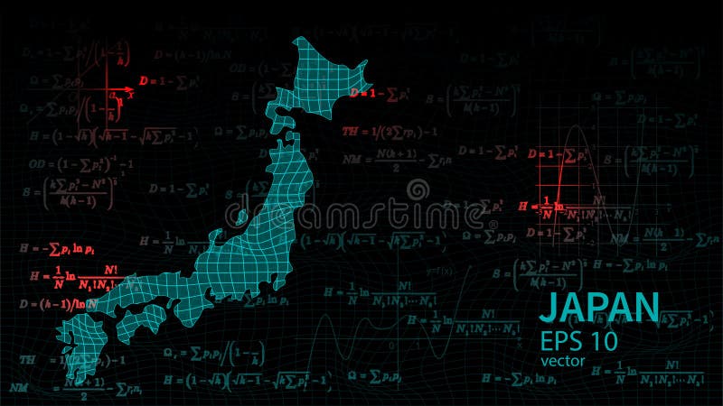 Technology Map of Japan Connection Futuristic Modern Website Background ...