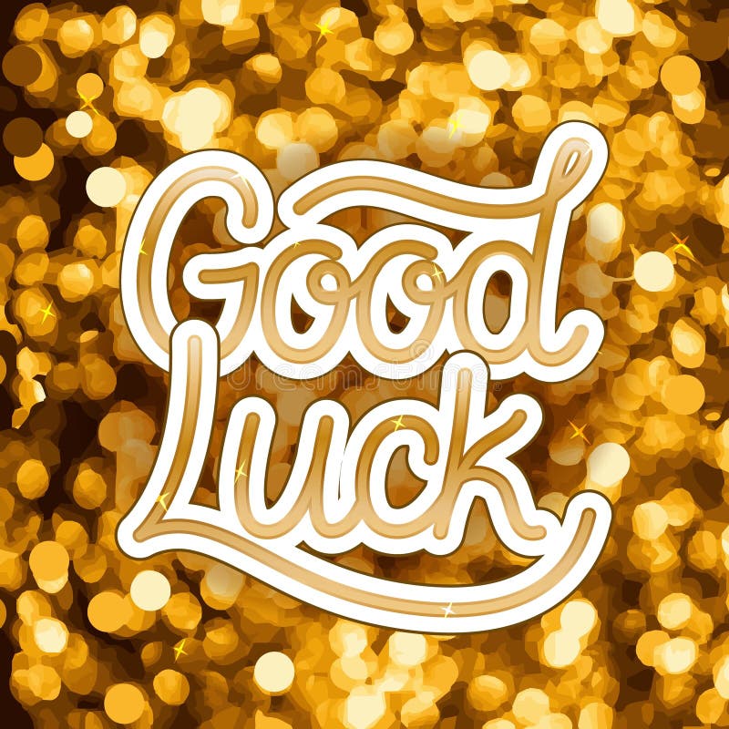 Good Luck Gold Glitter Stock Illustrations – 197 Good Luck Gold Glitter ...