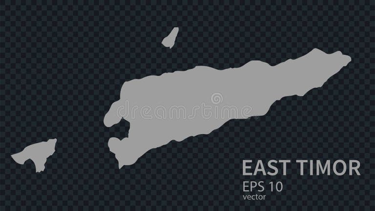 Flat Vector Map of East Timor with Borders Isolated on Background Flat ...