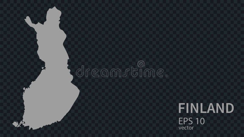 Flat Vector Map of Finland with Borders Isolated on Background Flat ...