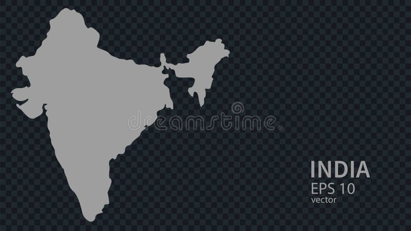 Flat Vector Map of India with Borders Isolated on Background Flat Style ...