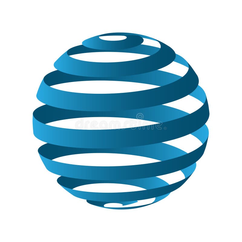 Blue Sphere With White Lines Logo Stadtwerke Schwäbisch Hall GmbH