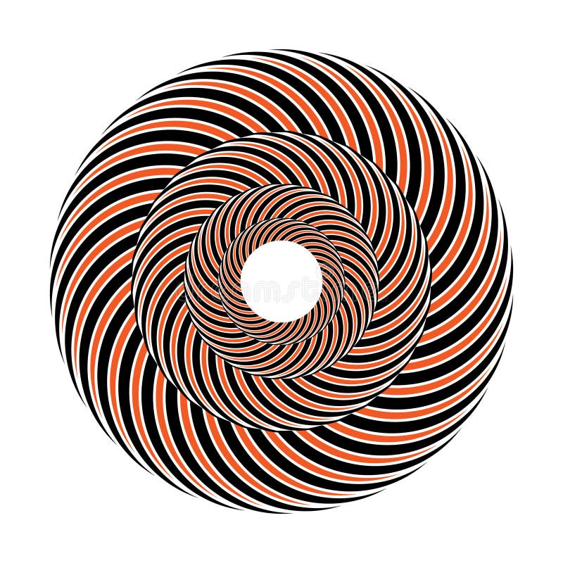 3d Optical Illusion Stripe Circle Vector Template Stock Vector - Illustration of circles ...