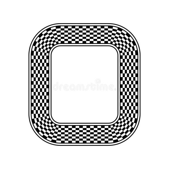 Square Frame with Checkered Pattern Stock Vector - Illustration of ...