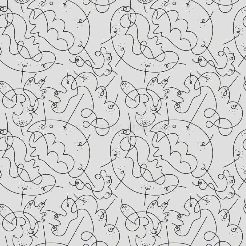 Abstract Vector Surreal Seamless Pattern with Colorful Unusual Hand ...