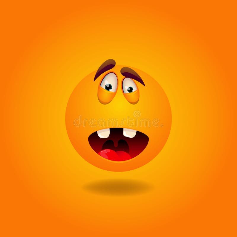 Surprised, Confused, Scared, Strange, Puzzled Smile or Emoji. Stock ...