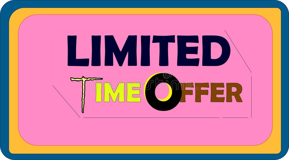 Limited Time Offer Typography Advertisement Banner Stock Vector ...