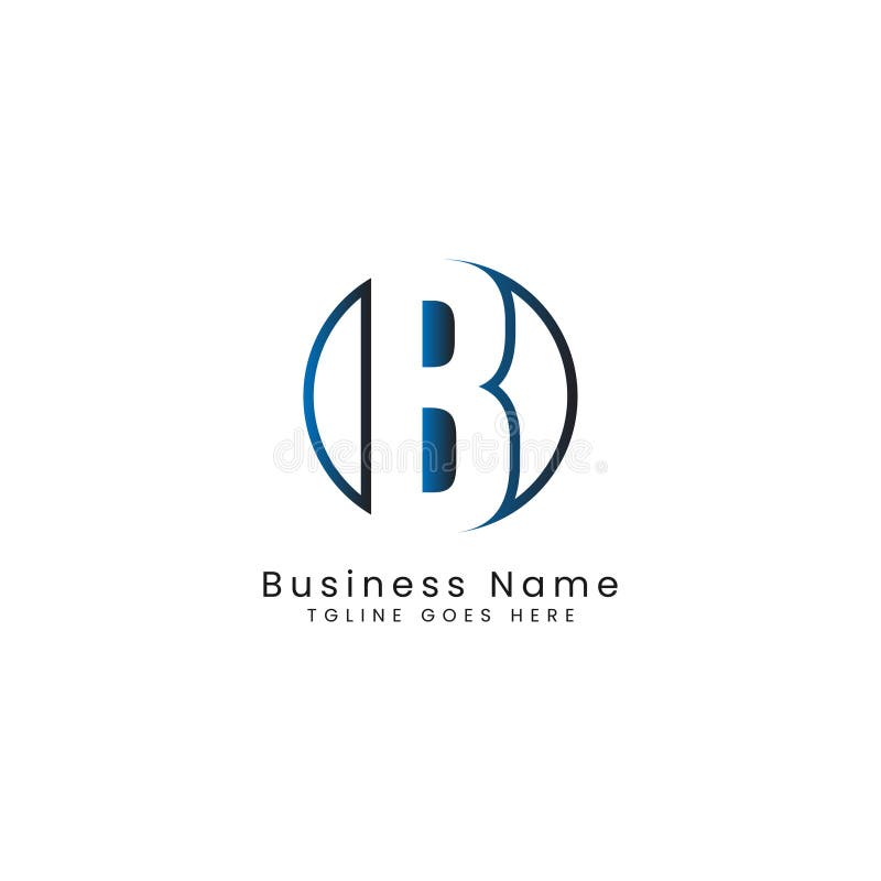 Letter B Logo, Round Shape Symbol, Digital, Technology, Media, Cutout ...
