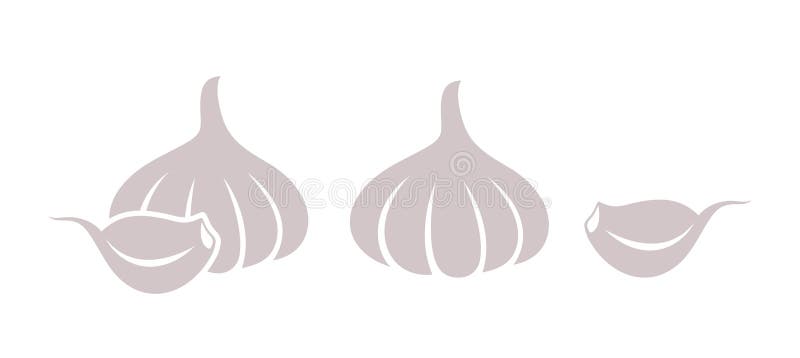 Garlic Logo. Isolated Garlic on White Background Stock Vector ...