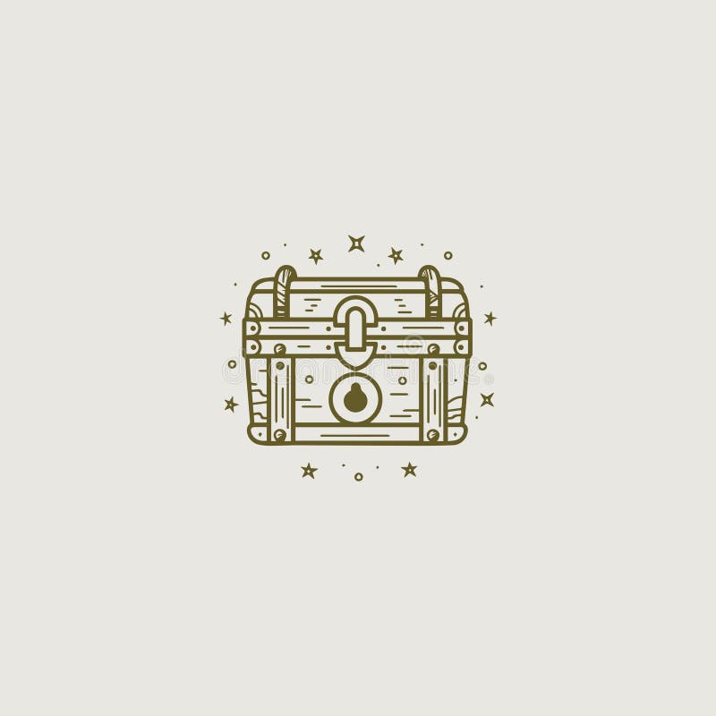 Vector Image of a Logo that Symbolically Uses a Treasure Chest Stock ...