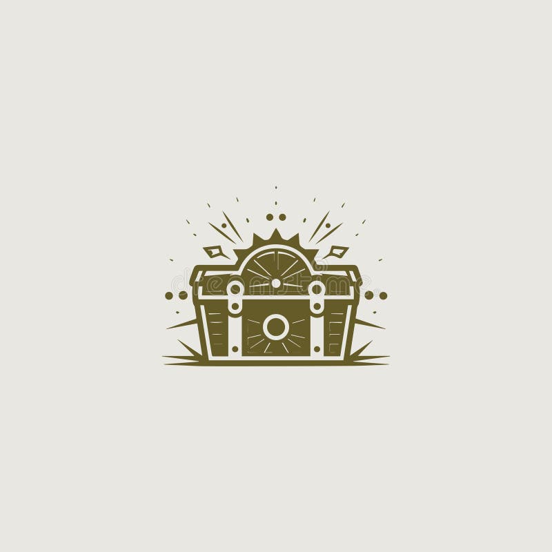 Vector Image of a Logo that Symbolically Uses a Treasure Chest Stock ...