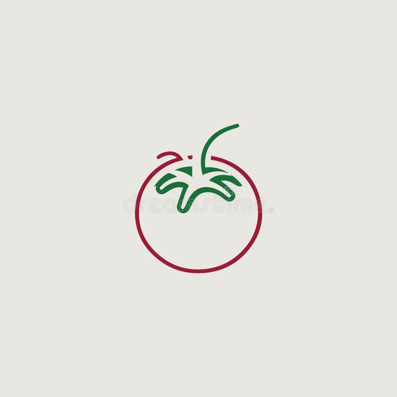 A Logo that Symbolically Uses a Tomato Stock Vector - Illustration of ...