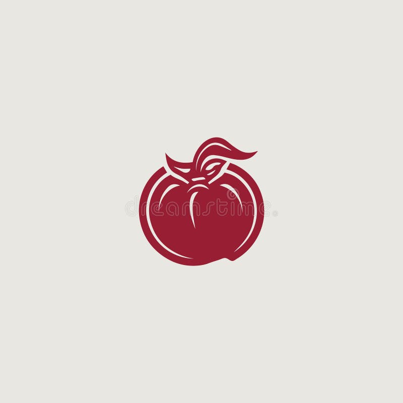 A Logo that Symbolically Uses a Tomato Stock Vector - Illustration of ...