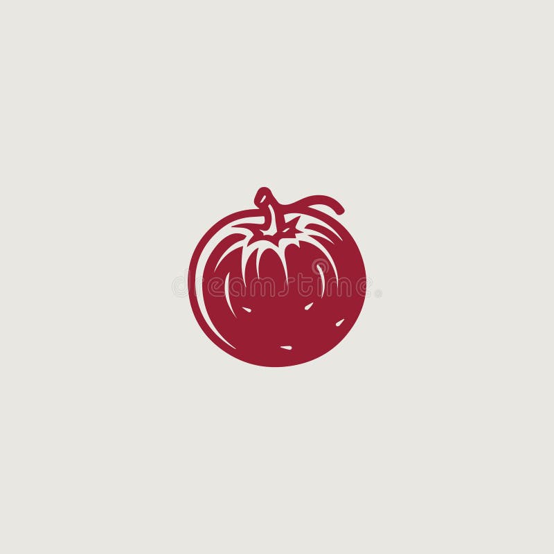 A Logo that Symbolically Uses a Tomato Stock Vector - Illustration of ...