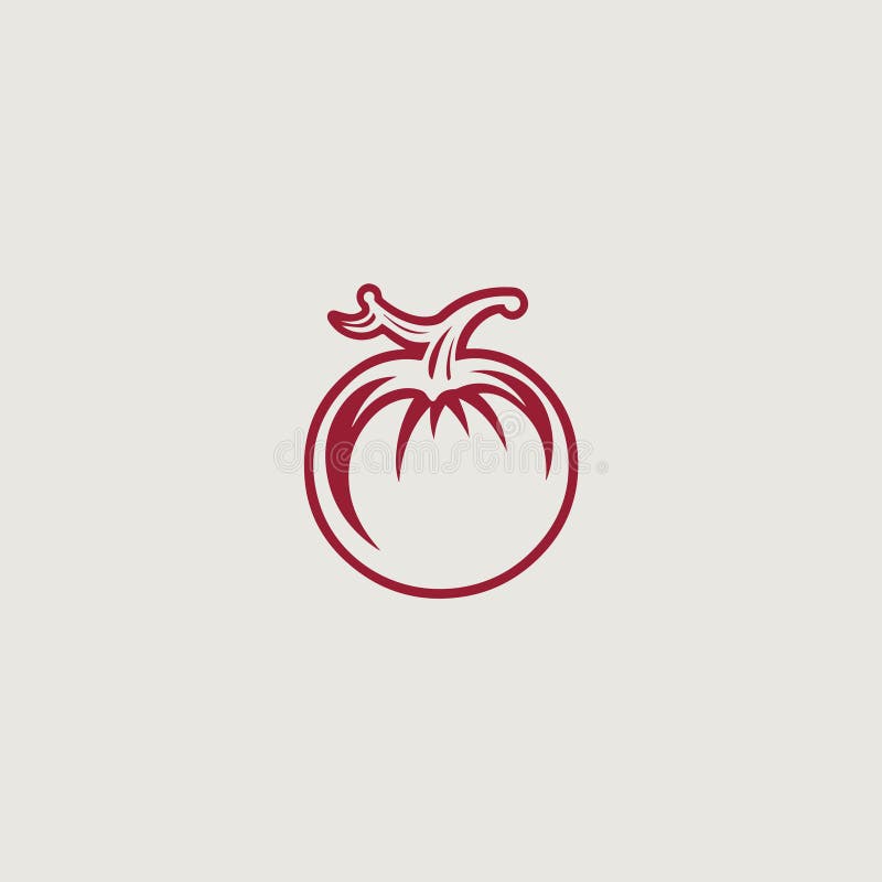 A Logo that Symbolically Uses a Tomato Stock Vector - Illustration of ...