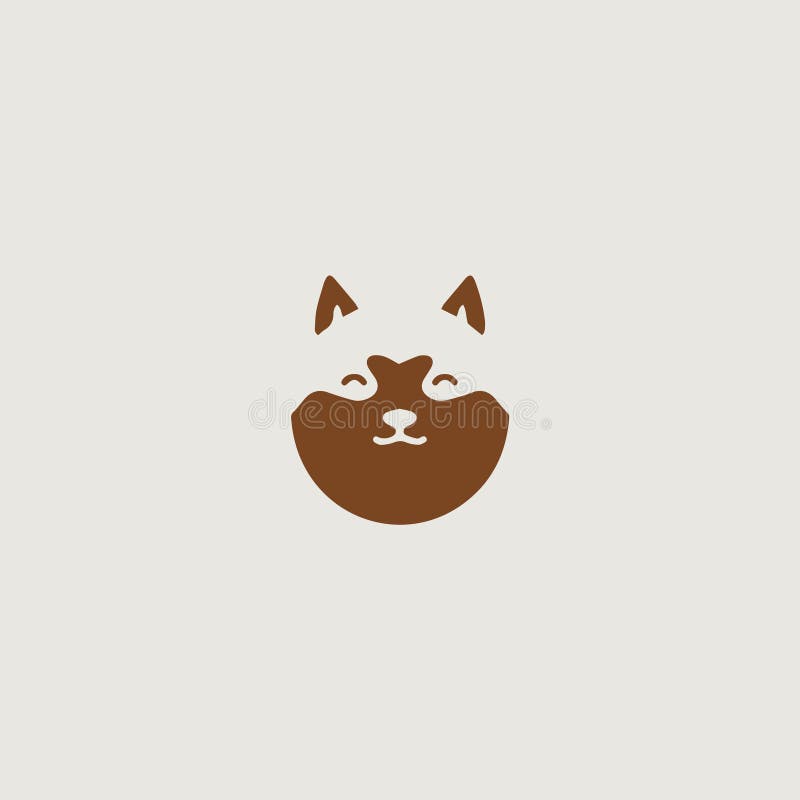 A Logo that Symbolically Uses a Shiba Inu Stock Vector - Illustration ...