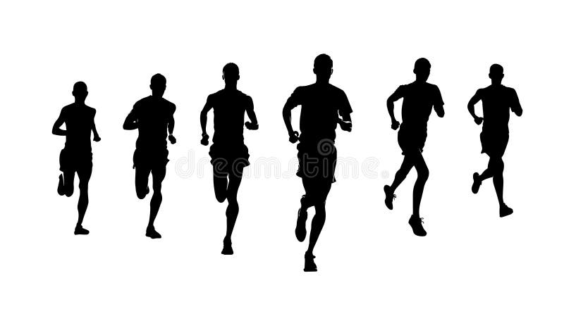 Running Man Evolution stock vector. Illustration of championship - 20799537