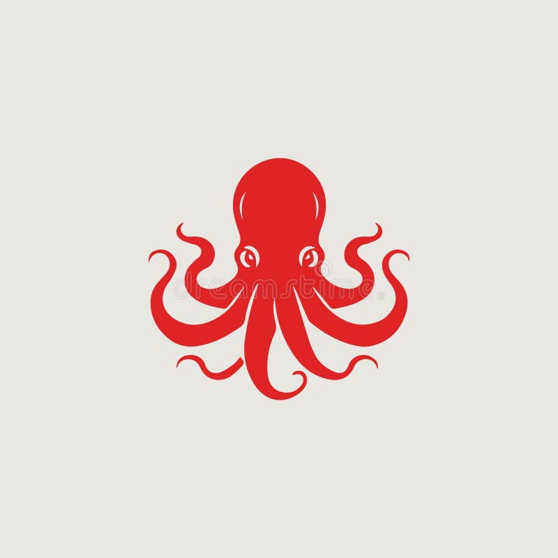 Vector Image of a Simple and Stylish Logo that Uses an Octopus Stock ...