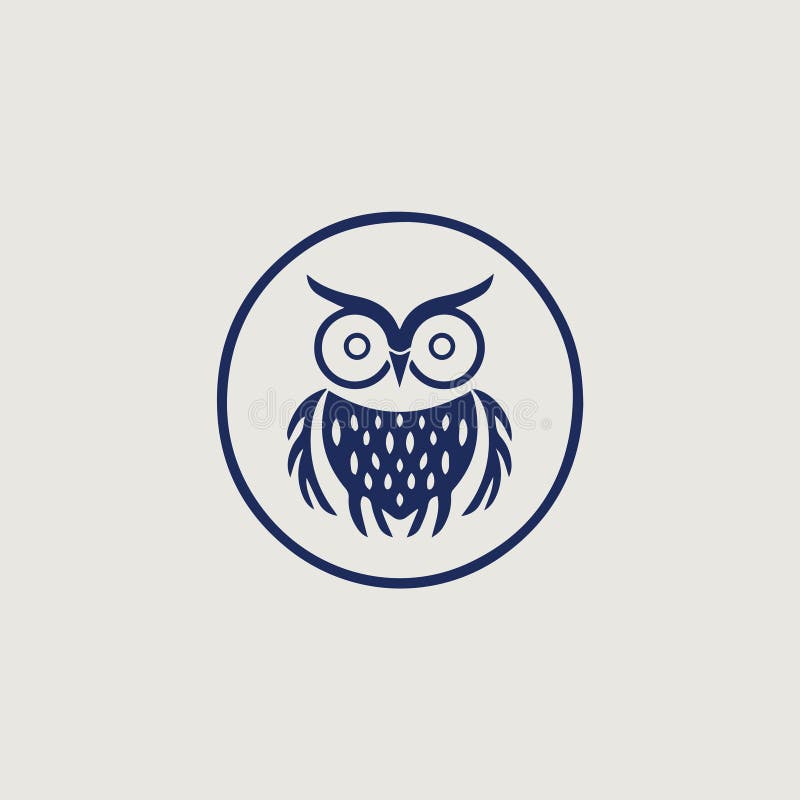 Vector Image of a Simple and Stylish Logo that Uses an Owl Stock Vector ...