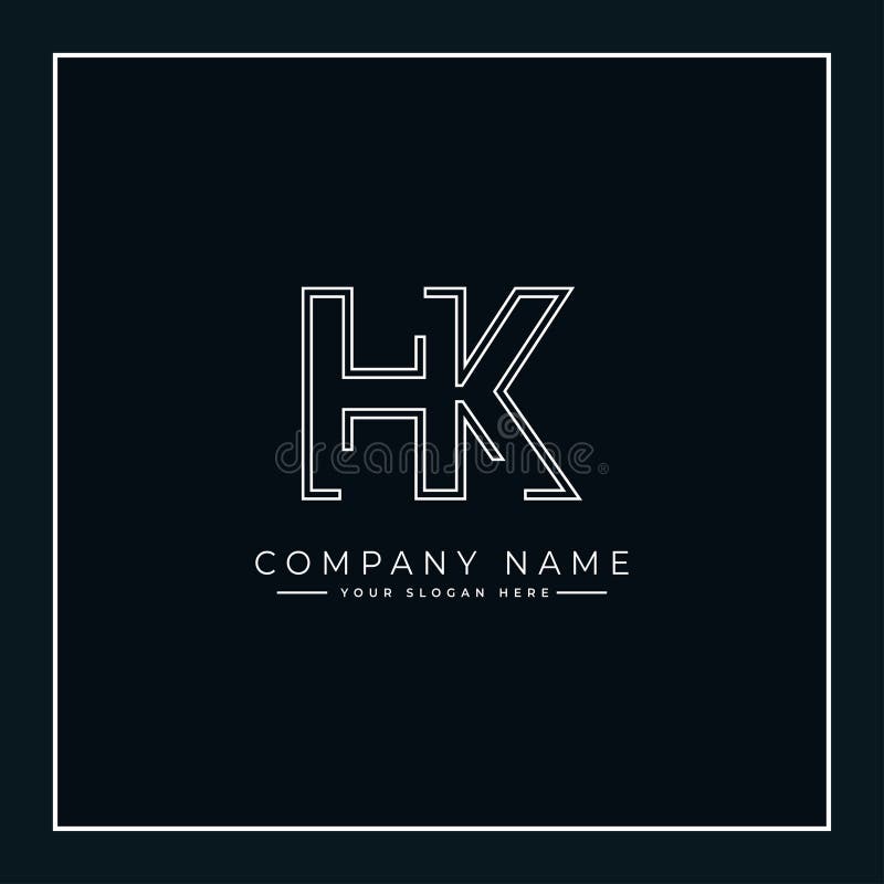 Vector Template for Initial Letter HK Logo - Elegant Monogram Logo for ...
