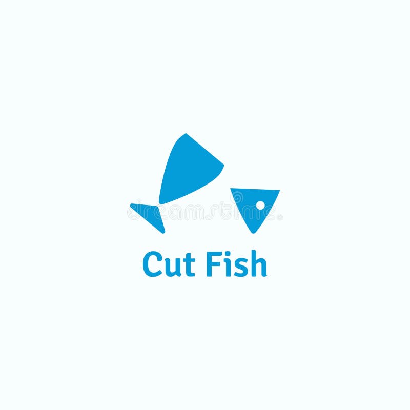Fish Logo Cut in Two stock vector. Illustration of simple - 292611291
