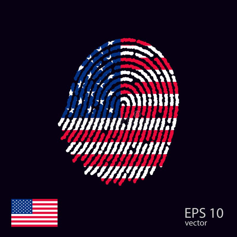 American Flag Fingerprint Stock Illustrations – 56 American Flag ...