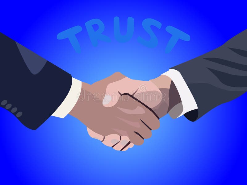 Vector Illustration Depicting a Handshake As a Symbol of Trust between ...
