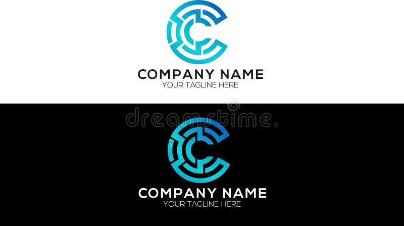 C Lines Geometric Vector Logo. Initial C Modern Monogram and Elegant Logo Design Stock Vector ...