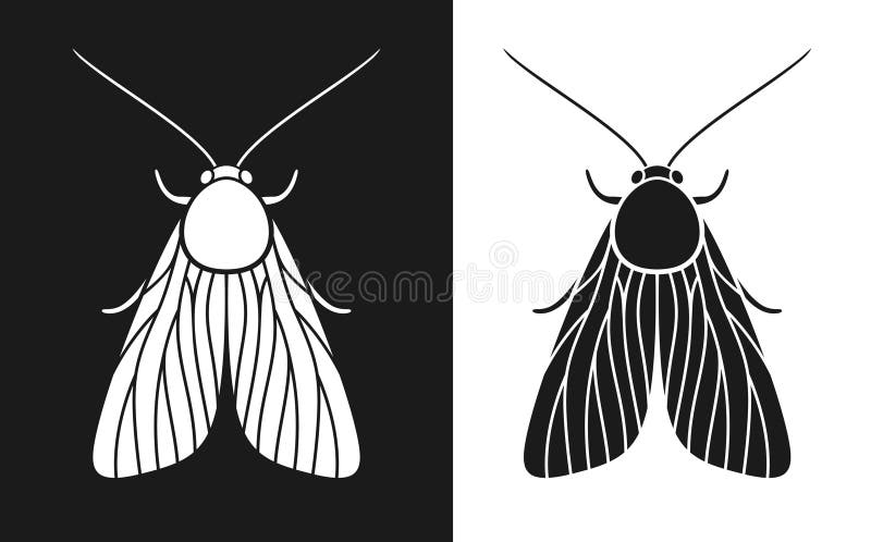 Moth Logo. Isolated Moth on White Background Stock Vector ...