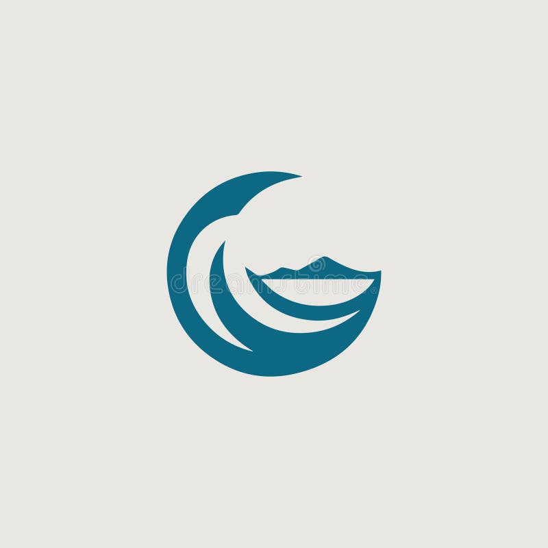 Image of a Simple and Stylish Logo that Uses the Sea As a Symbol Stock ...